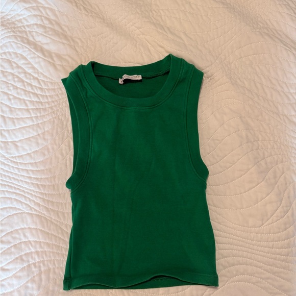 Zara | Tops | Zara Kelly Green Crop Top | Poshmark